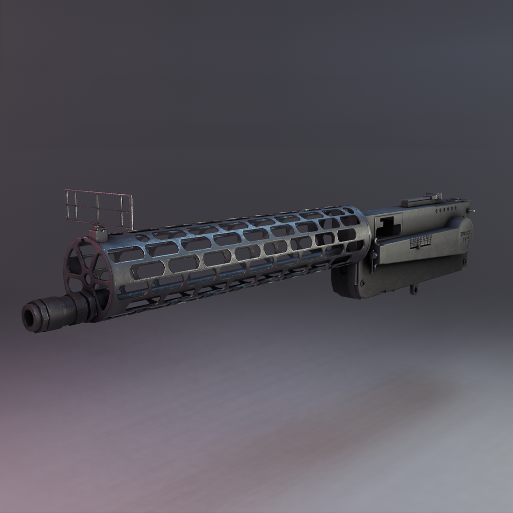 Heavy machine gun (IMG08) | Historical Weapons models | BlenderKit