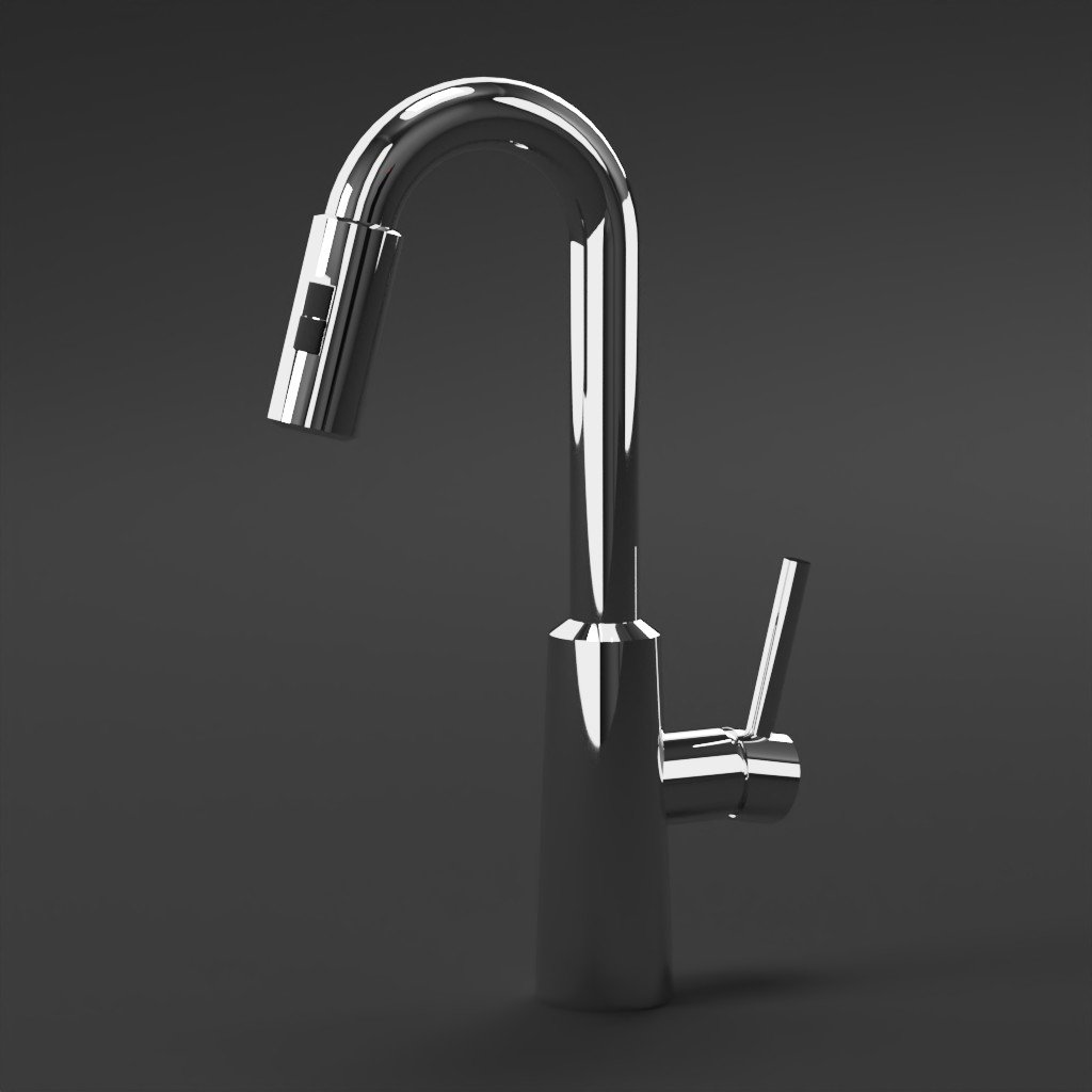 Chrome moen faucet | Kitchen Faucets models | BlenderKit