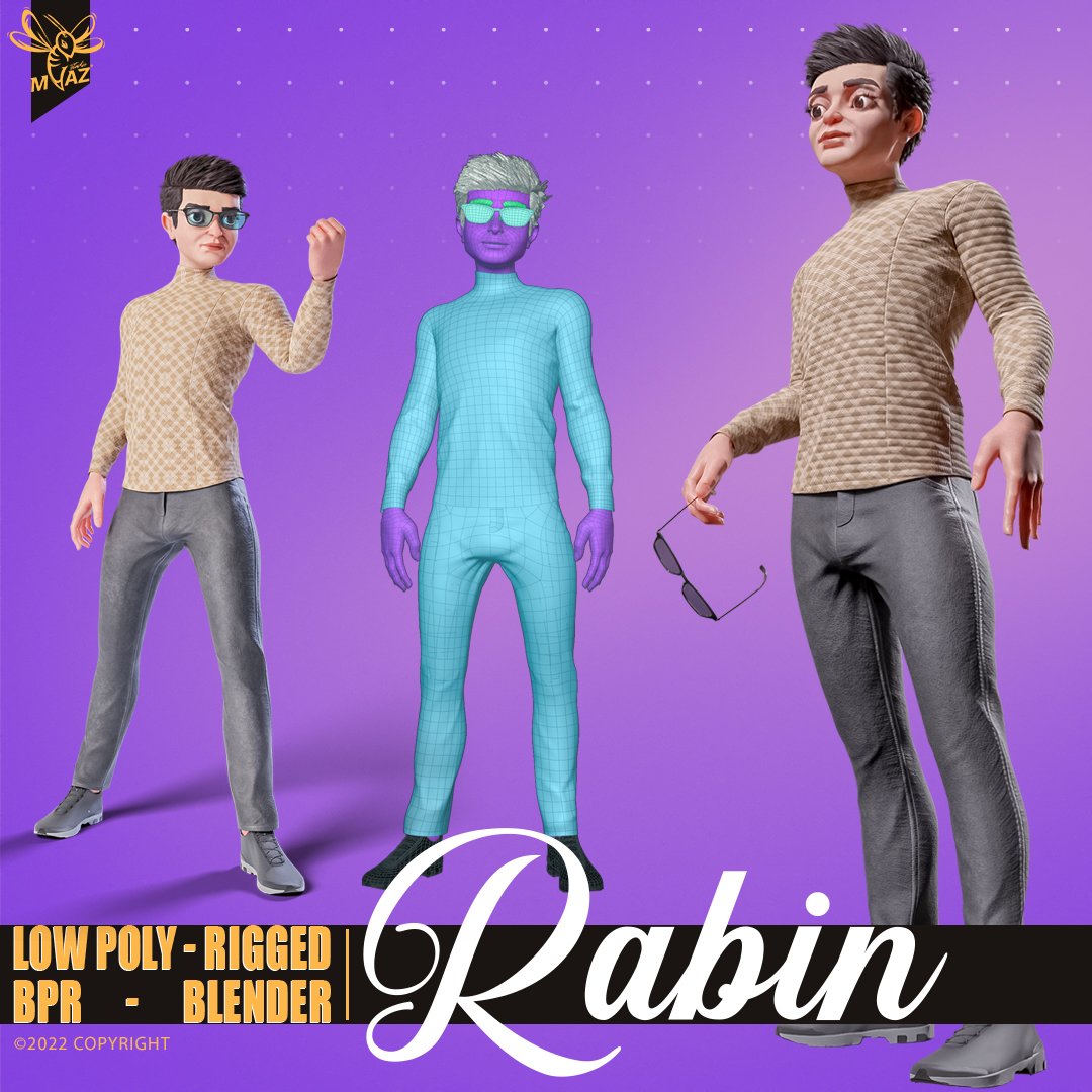 Male Rigged Pbr Character Men Models Blenderkit