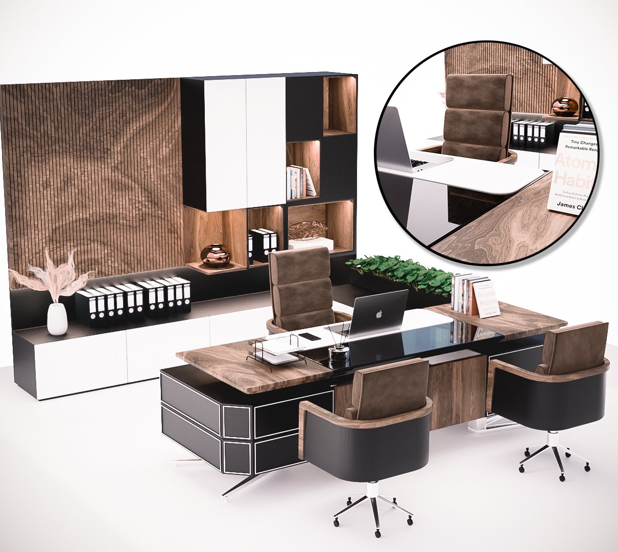 Manager Office set 1 | Office Furniture models | BlenderKit
