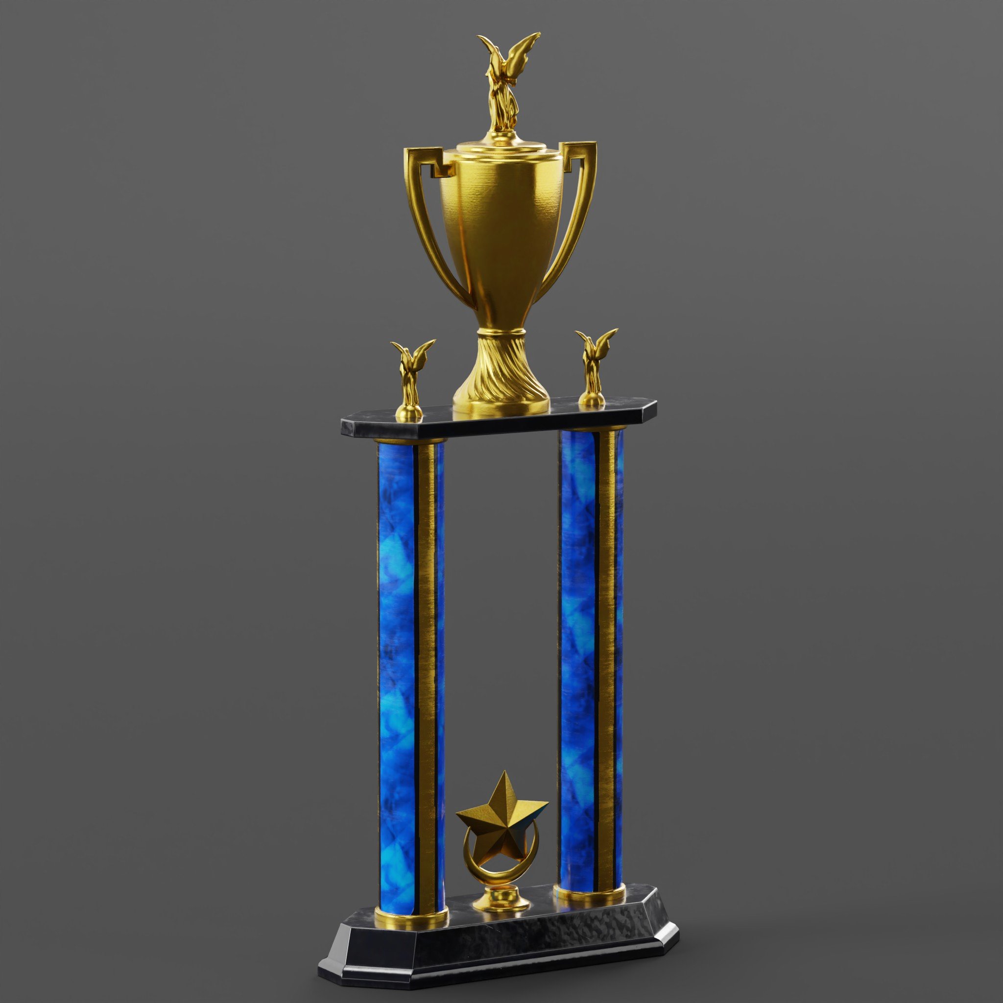 Double Column Trophy | Interior Sculptures models | BlenderKit
