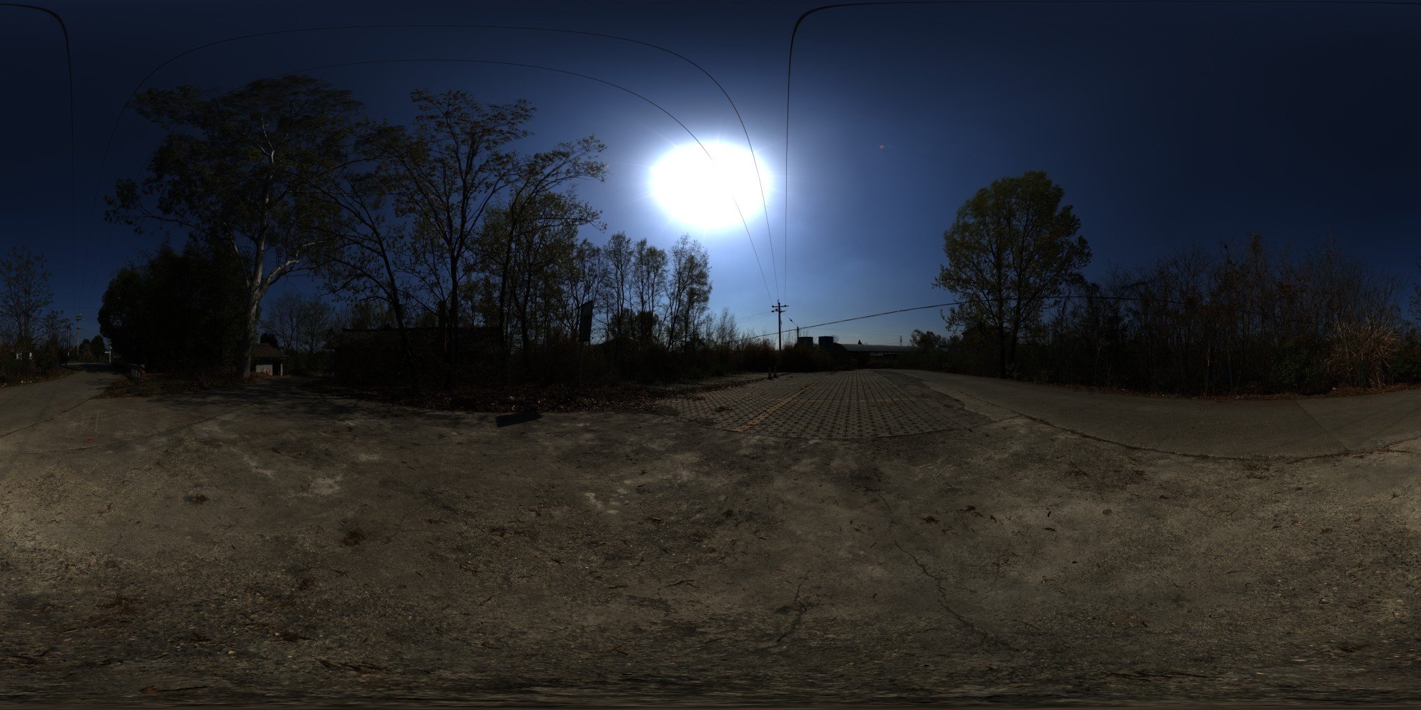 Rural Parking Lot | FREE Cityscapes HDRis | BlenderKit