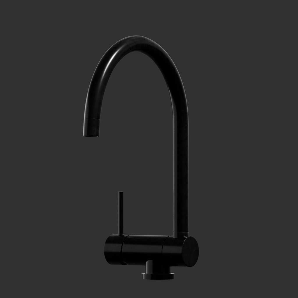 Black Single Handle Kitchen Faucet | Kitchen Faucets models | BlenderKit