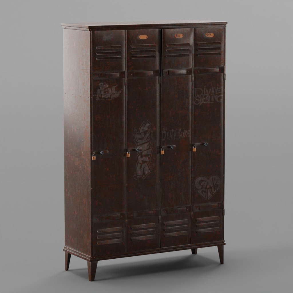 Locker Cabinet | FREE Cabinets models | BlenderKit