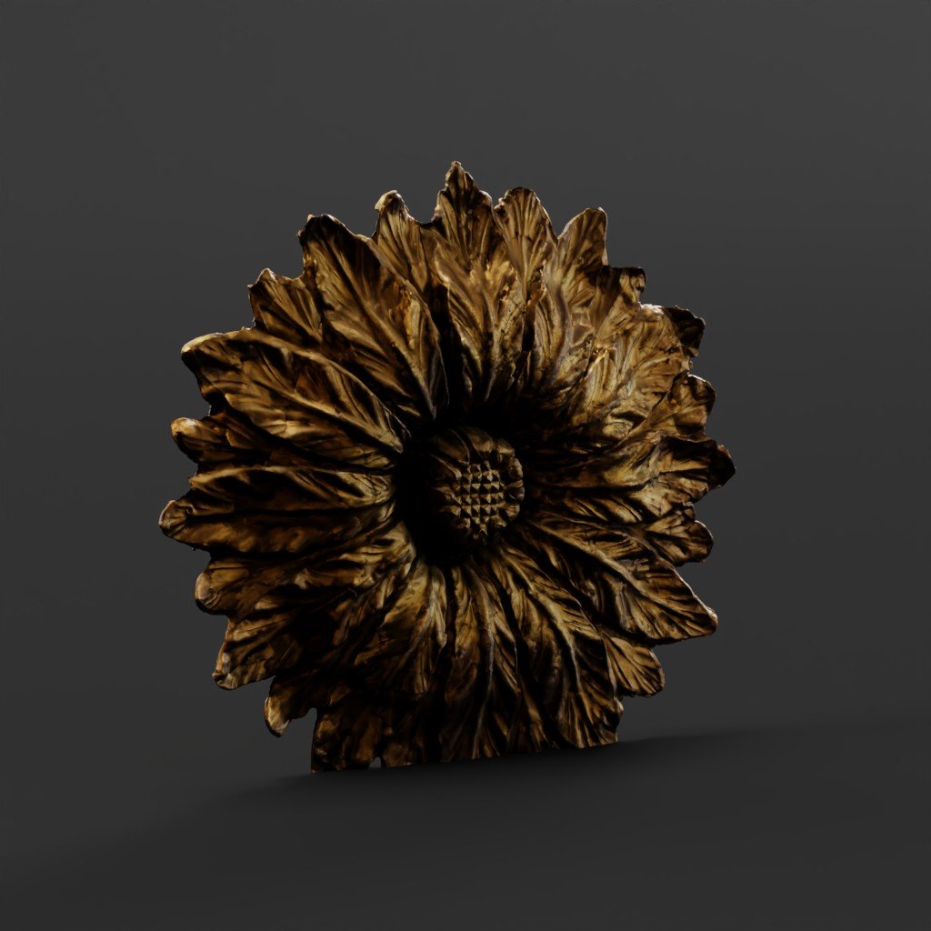 Copper sunflower | Miscellaneous models | BlenderKit