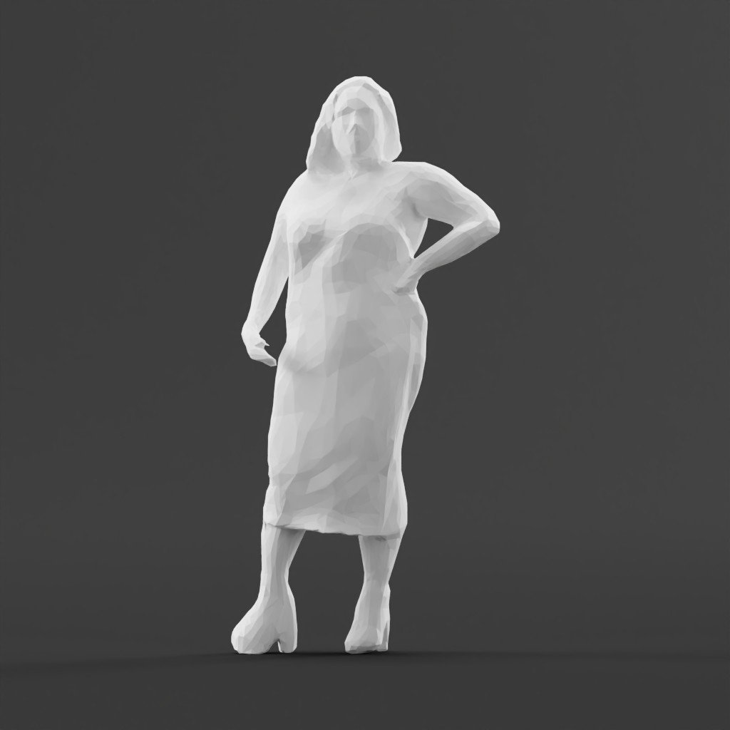 Low poly woman | FREE Full Human Bodies models | BlenderKit