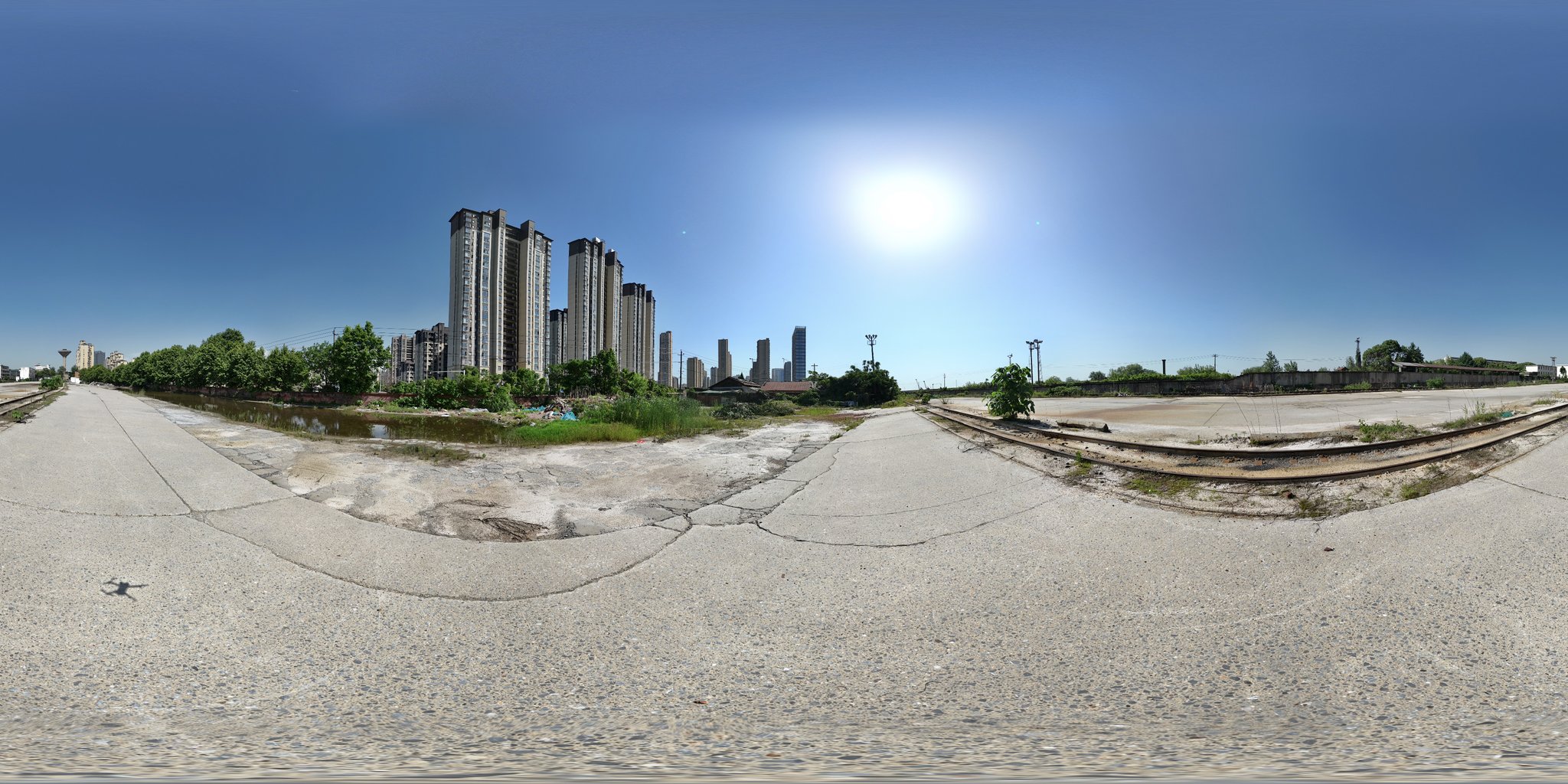 Blue Sky Sunshine Road | FREE Urban Elements HDRis | BlenderKit