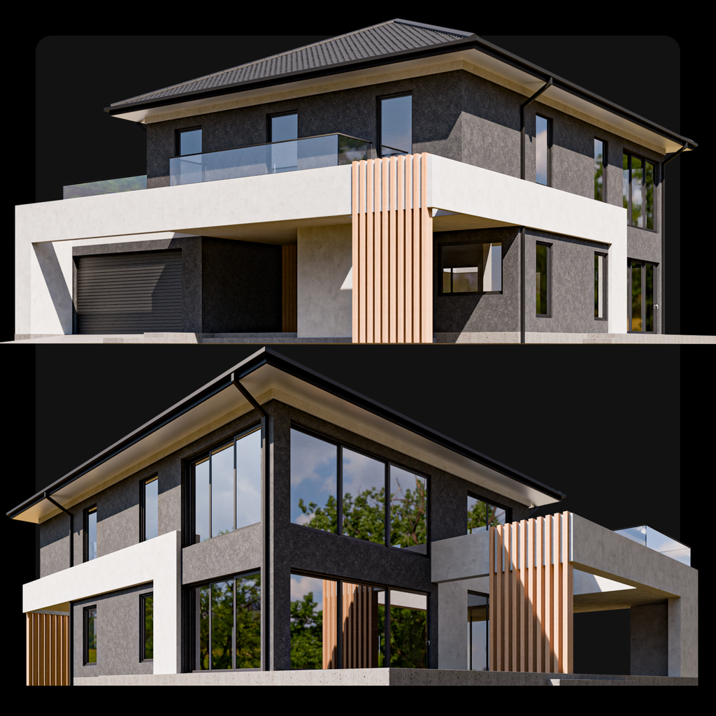 Contemporary House | FREE Private Buildings models | BlenderKit