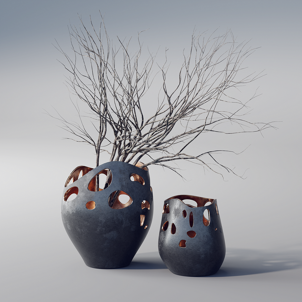 Set of the two vases | FREE Vases models | BlenderKit