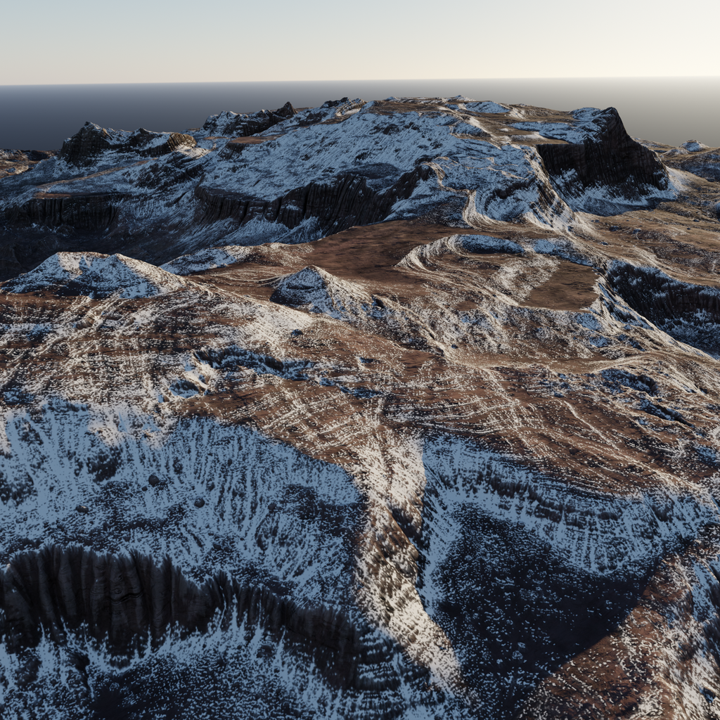 Rocky Landscape Terrain Sci-fi | Terrains models | BlenderKit