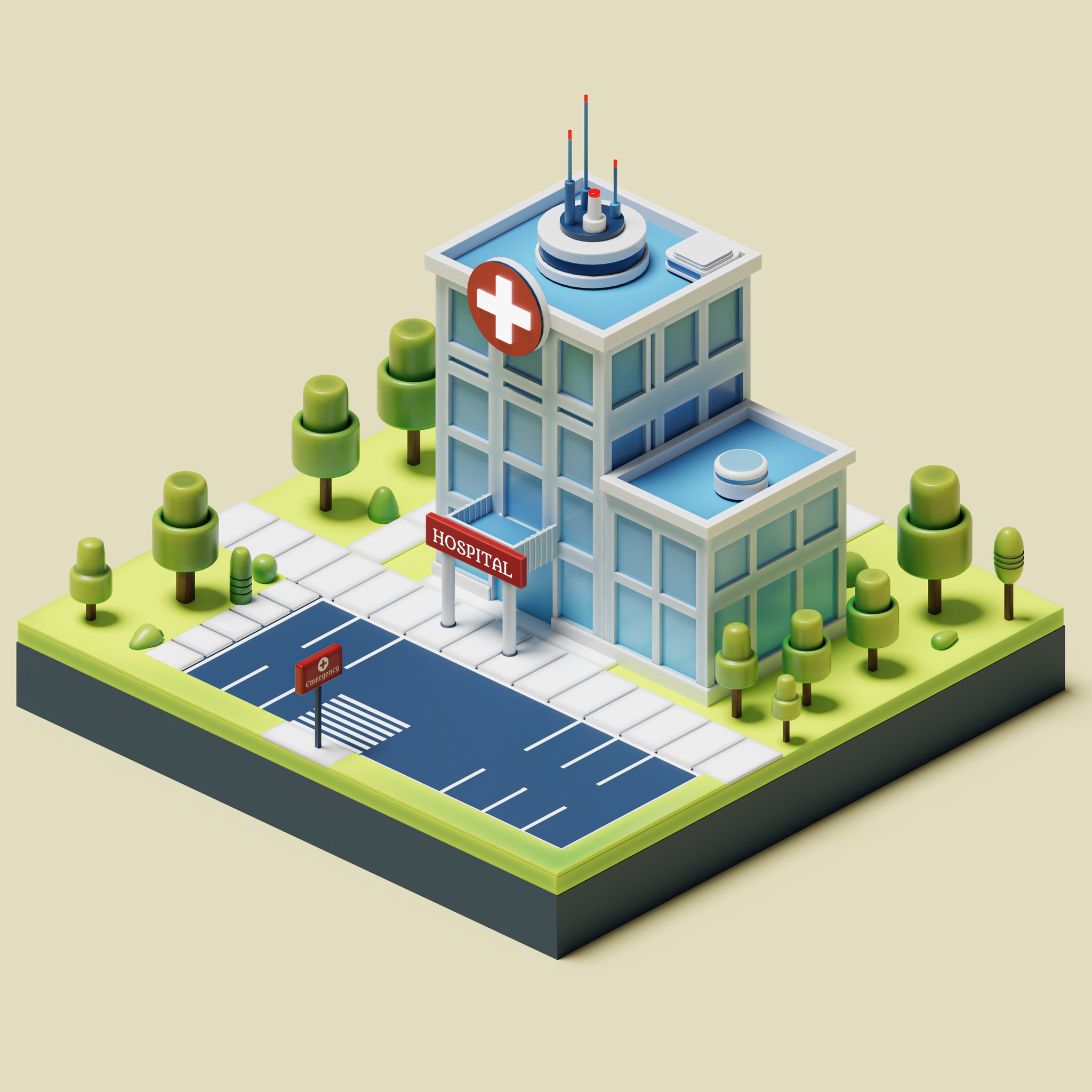 Hospital | Architectural Scenes models | BlenderKit