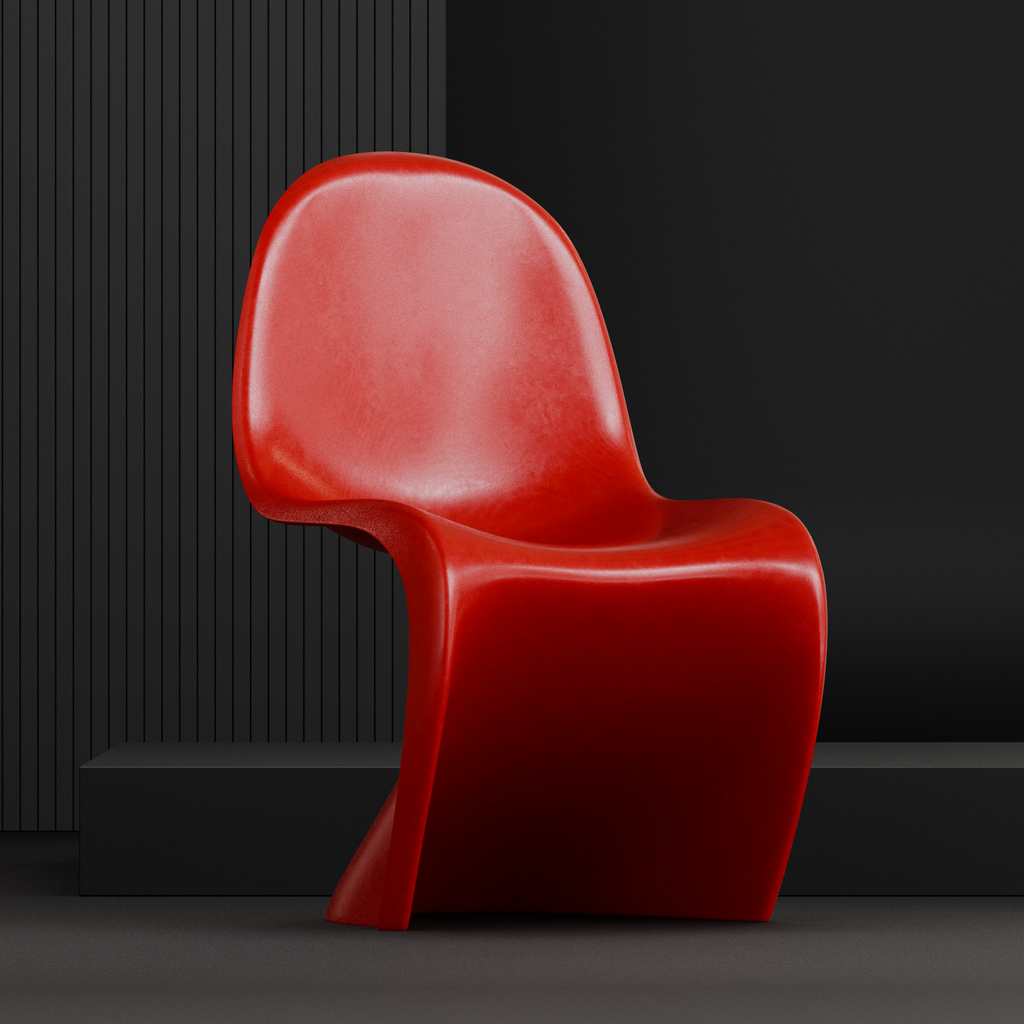 Panton Chair Variant Classic Red | Sitting Chairs models | BlenderKit