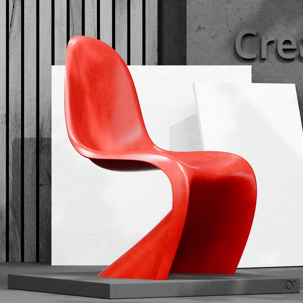 Panton Chair Variant Classic Red | Sitting Chairs models | BlenderKit