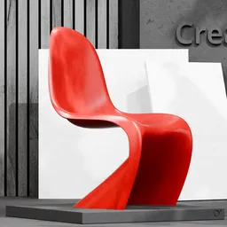 Panton Chair Variant Classic Red | Sitting Chairs models | BlenderKit