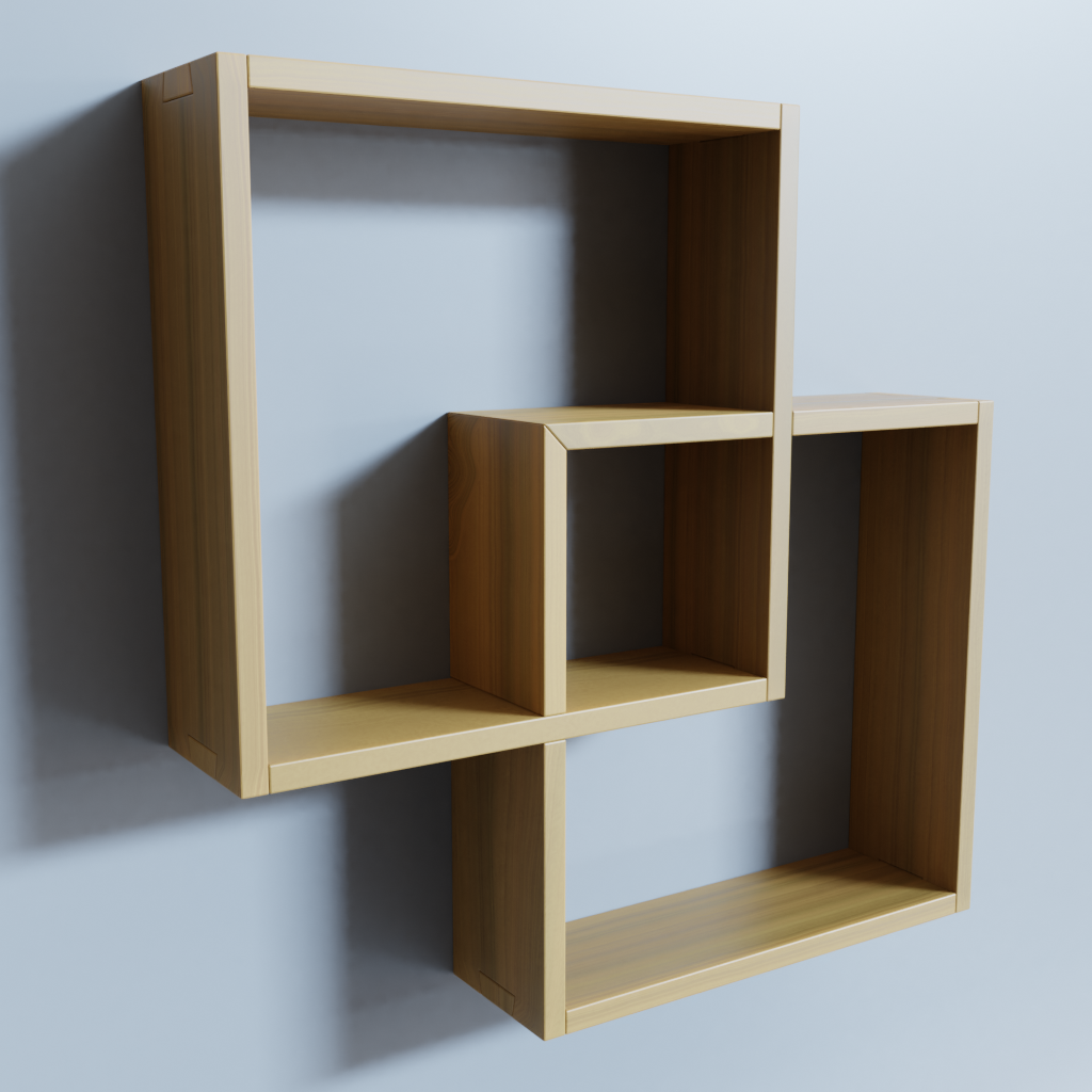 Double Shelf | FREE Shelves models | BlenderKit