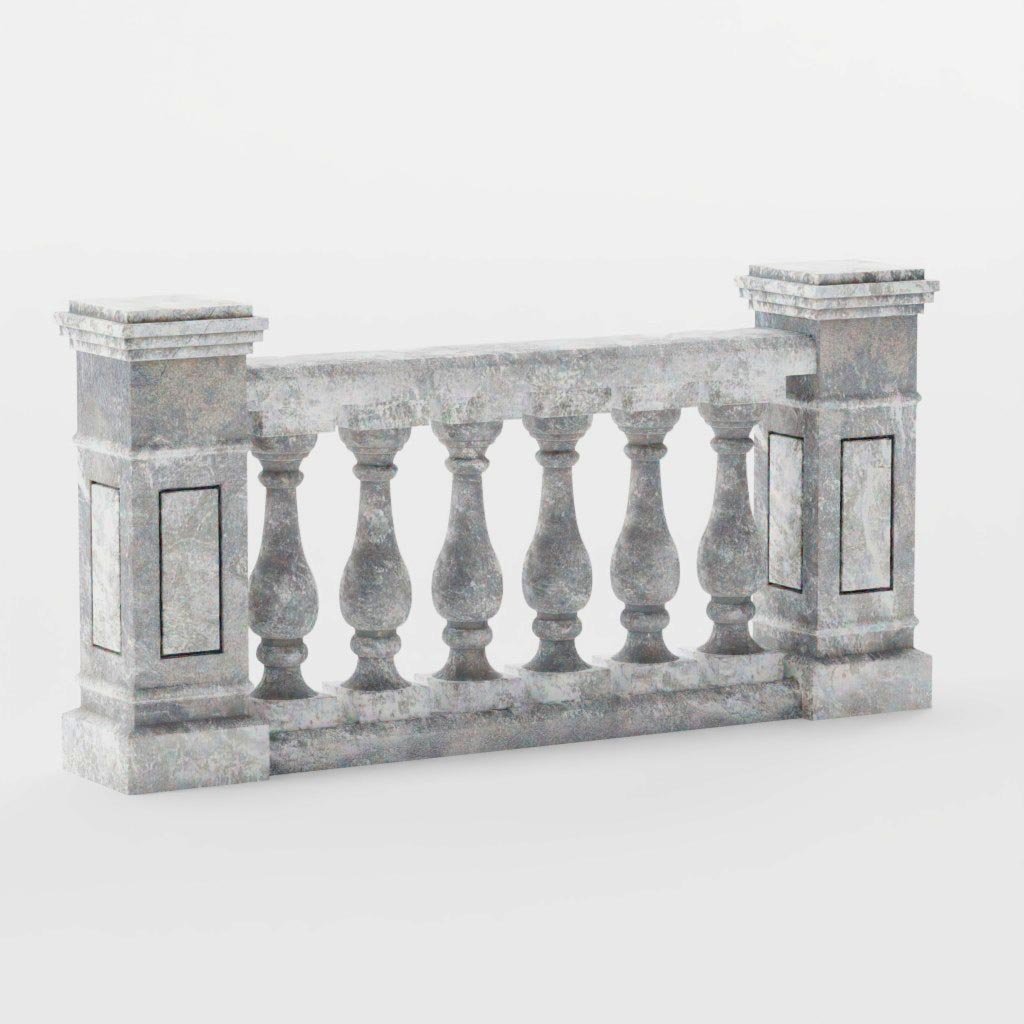 Balustrade - Stone Balcony 13 | Architectural Structures models ...