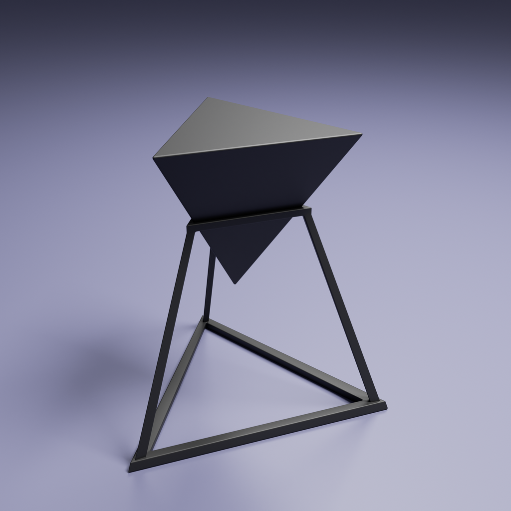 Unusual Inverted Triangle Table | Tables models | BlenderKit