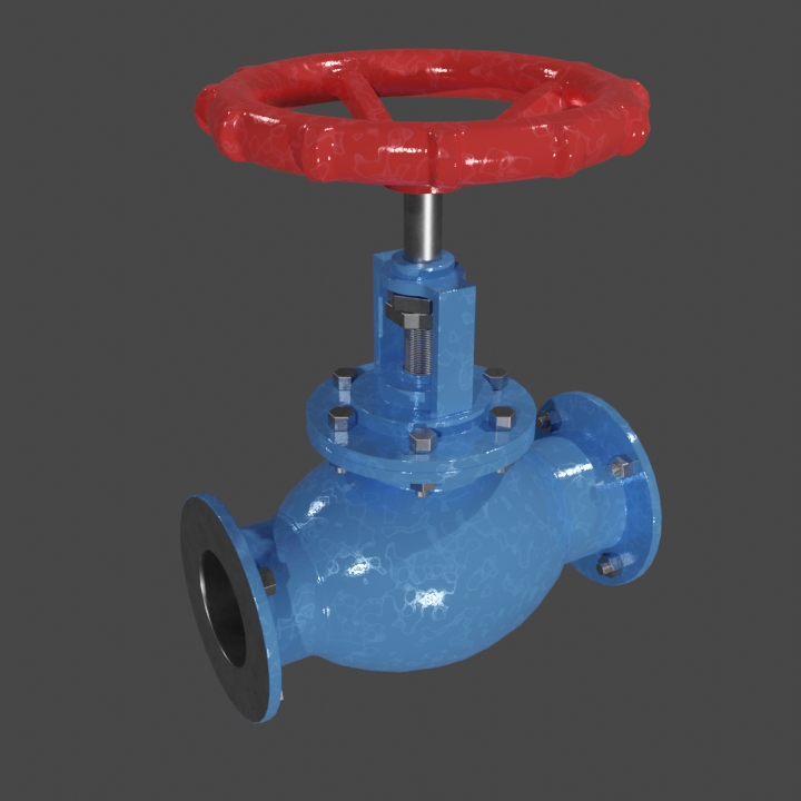 Globe Valve | FREE Industrial parts models | BlenderKit