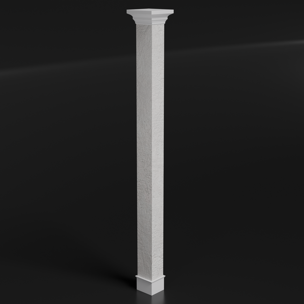 Classic Square Architectural Column | Architectural Structures models ...