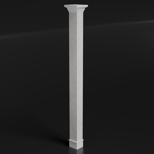 Classic Square Architectural Column | Architectural Structures models ...