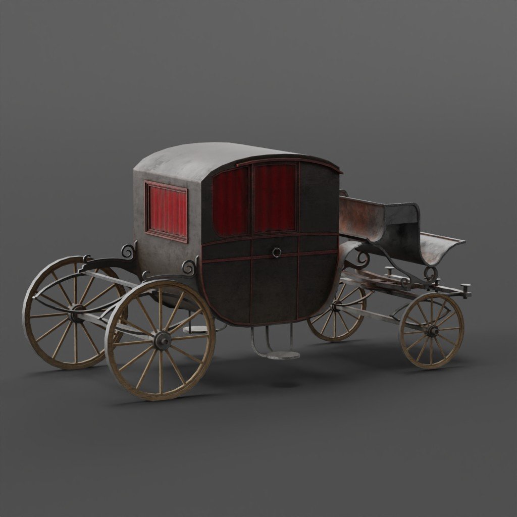Horse carriage | Public Transportation models | BlenderKit