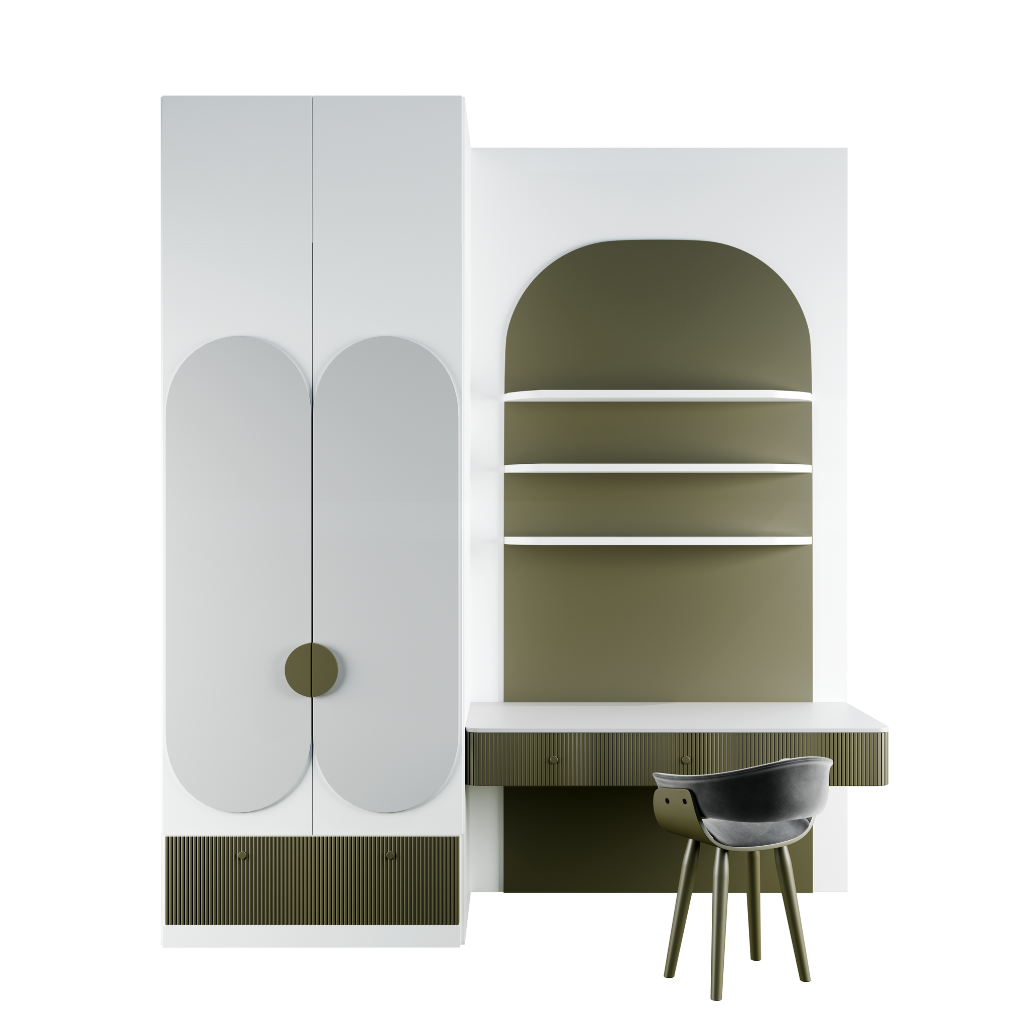 Custom Study Zone for Teens | Kids Furniture Sets models | BlenderKit