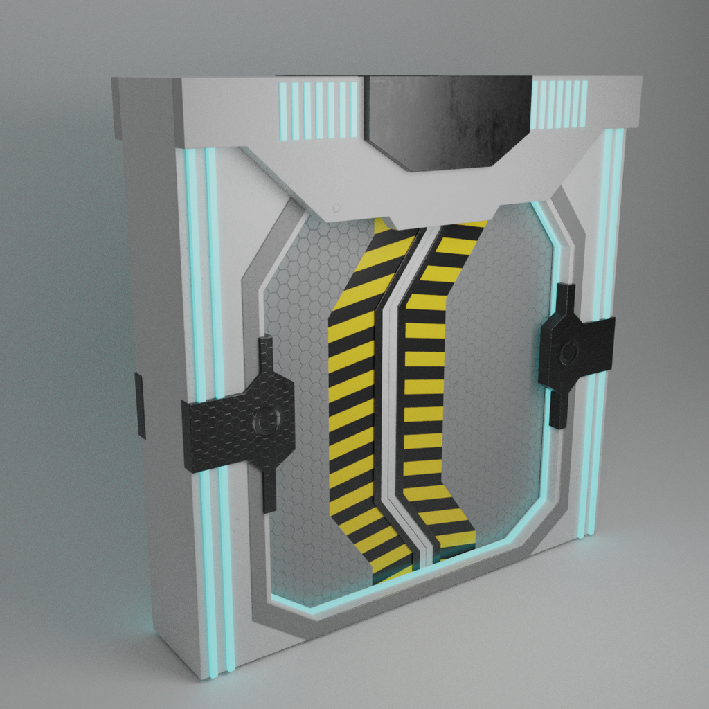 Scifi Lock Gate Modular | Doors models | BlenderKit