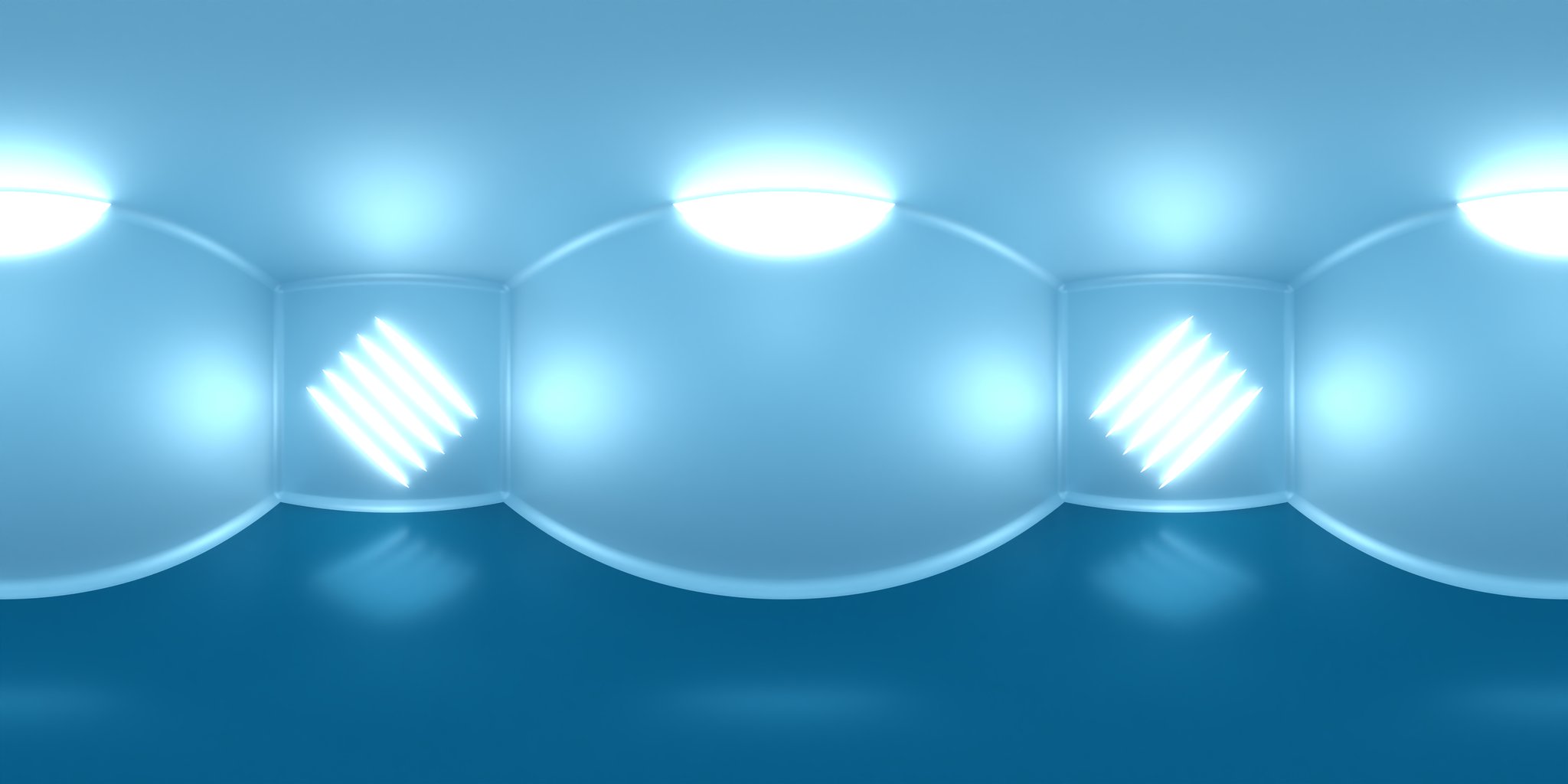 Radiant Glow Panorama Studio 01 (Cold) | FREE Studio HDRis | BlenderKit