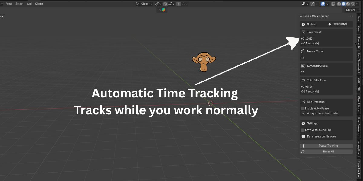 Time & Click Tracker - Break Time Reminder | BlenderKit