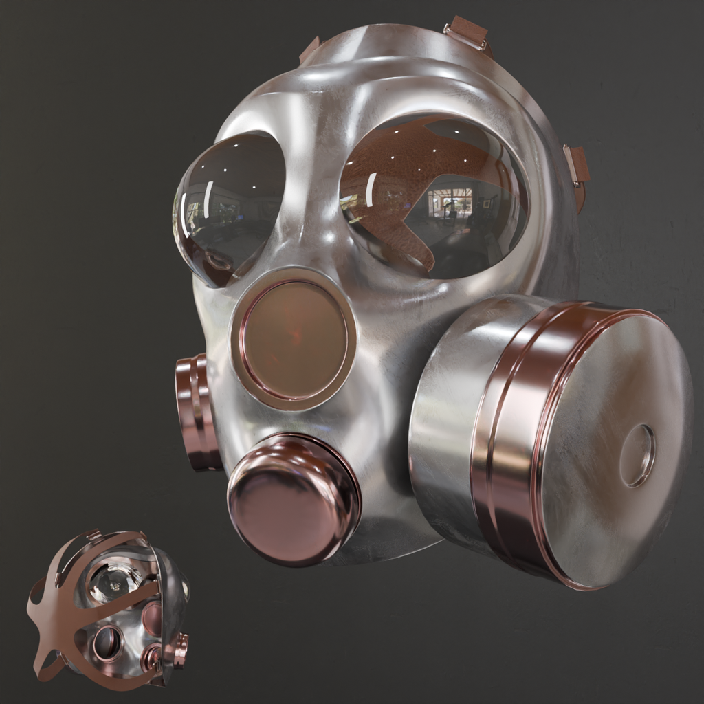 MK BaseMesh GasMask 021 | Historical Weapons models | BlenderKit