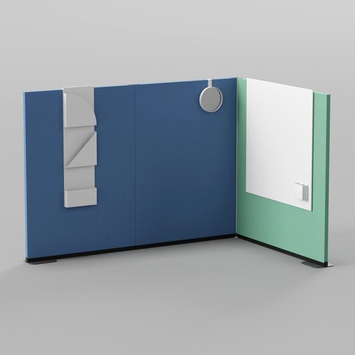Arper Paravan Composition 10 | Office Furniture models | BlenderKit