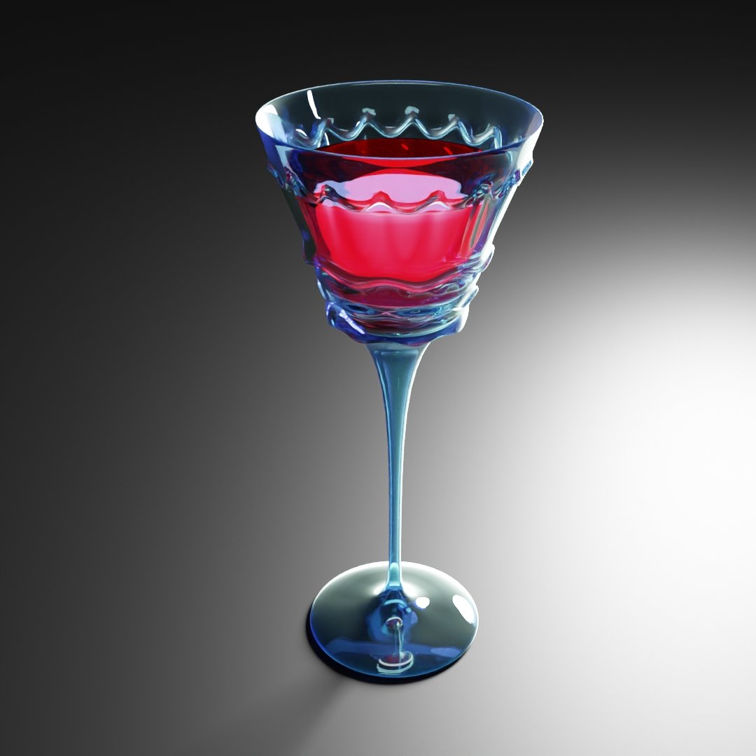 Fancy wine glass | FREE Restaurant / Bar models | BlenderKit