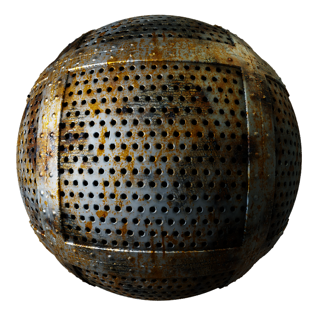 Metal Rivets Rusted Perforated | FREE metal materials | BlenderKit