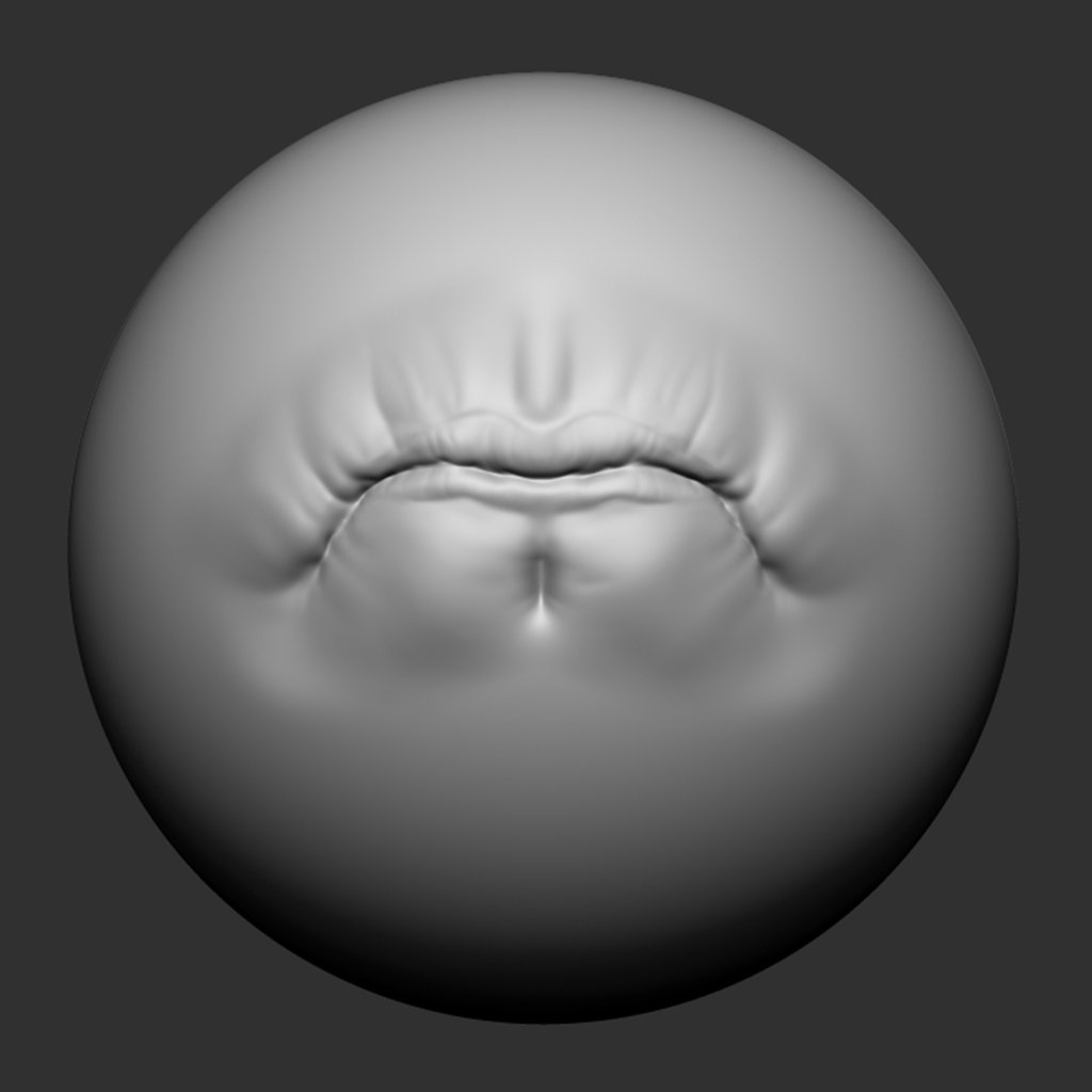 NS Creature mouth realistic thick | Face / Head brushes | BlenderKit