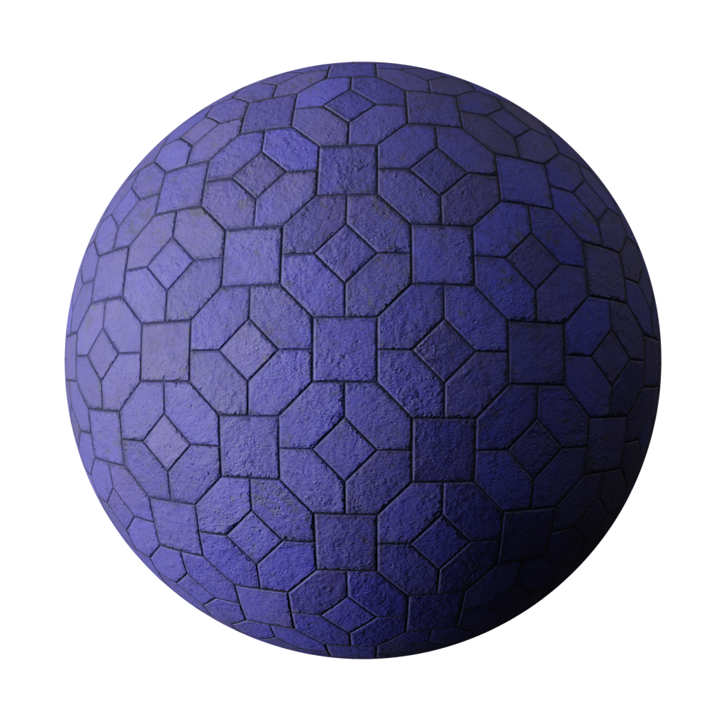 Royal indigo Diamond Pavment tiles | FREE tiles materials | BlenderKit