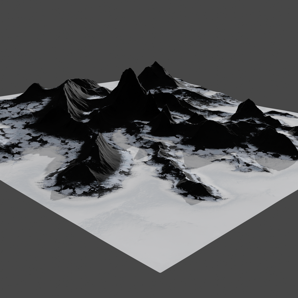 BlenderKit | Download the FREE Mountain Terrain Snow model