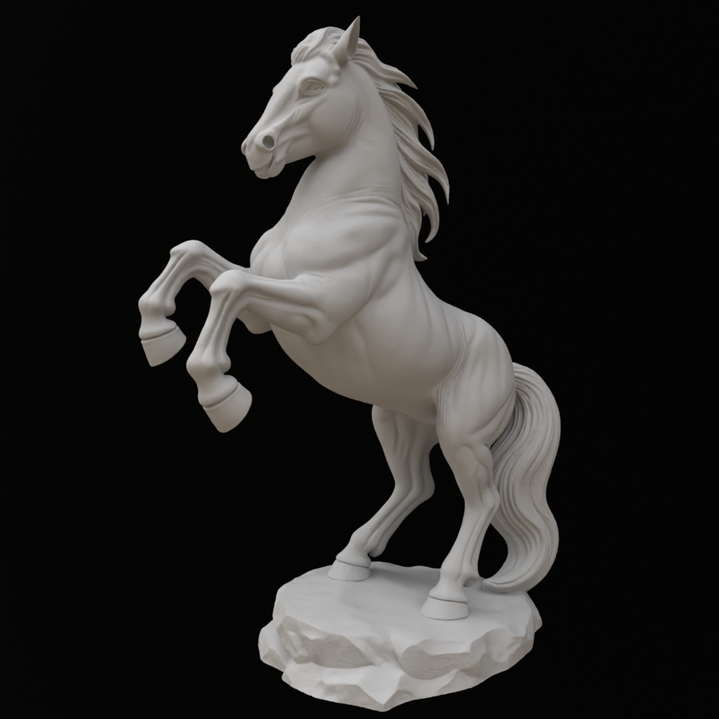 Rearing Horse | Organics printables | BlenderKit