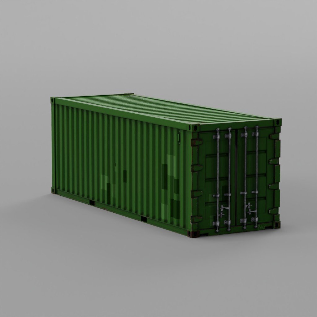 Green Mk2 Container | Containers models | BlenderKit