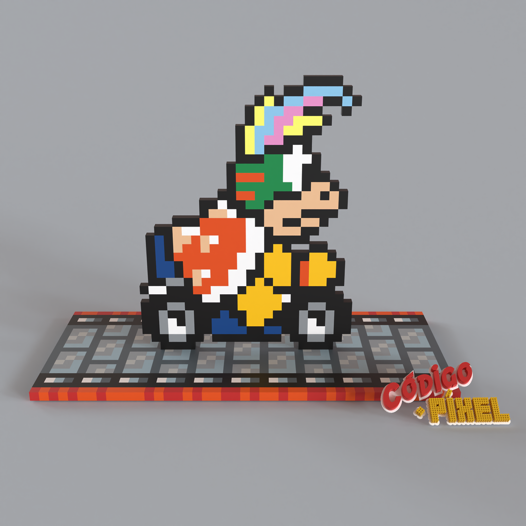 SMK052 - Super Pixel Kart Lemmy Koopa | FREE 3D Character models ...
