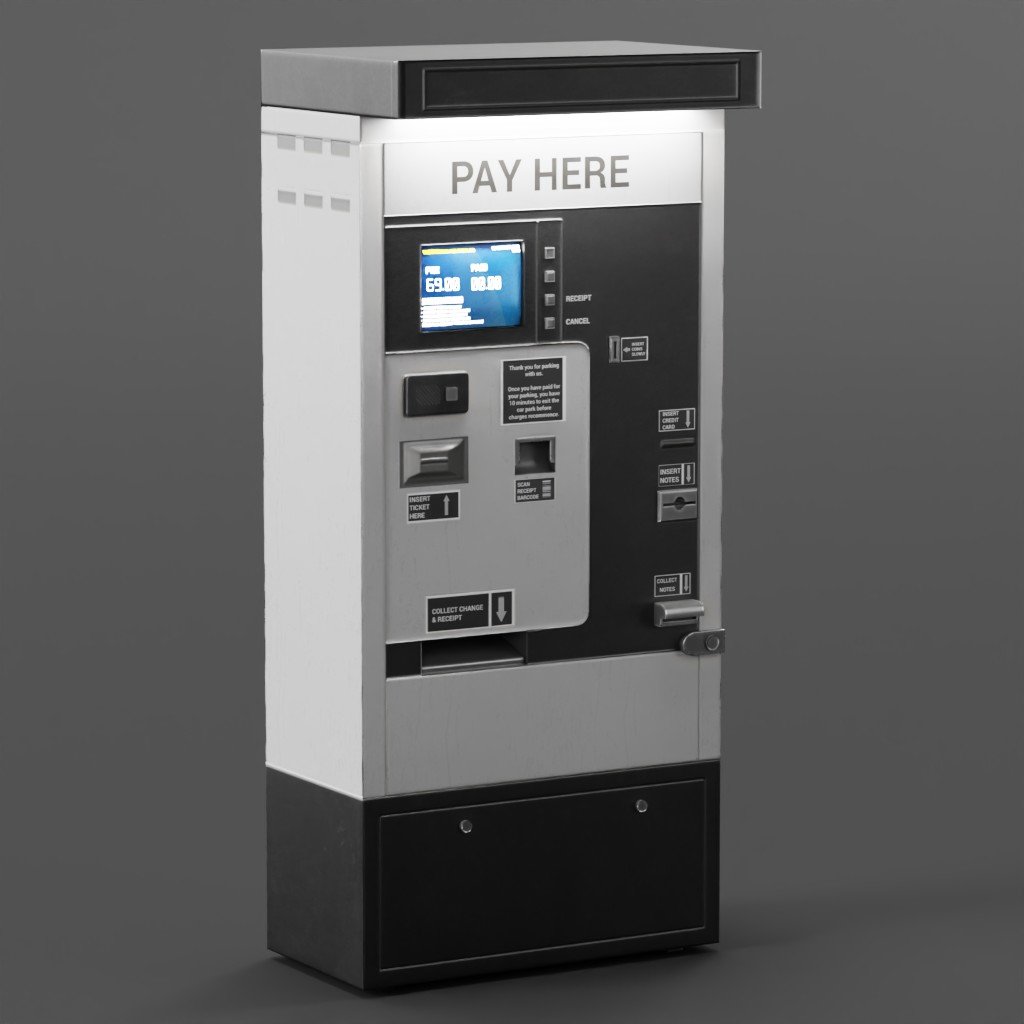Parking Payment Machine | Technology models | BlenderKit
