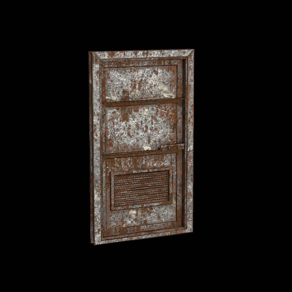BlenderKit | Download the FREE Rust Metal Door model