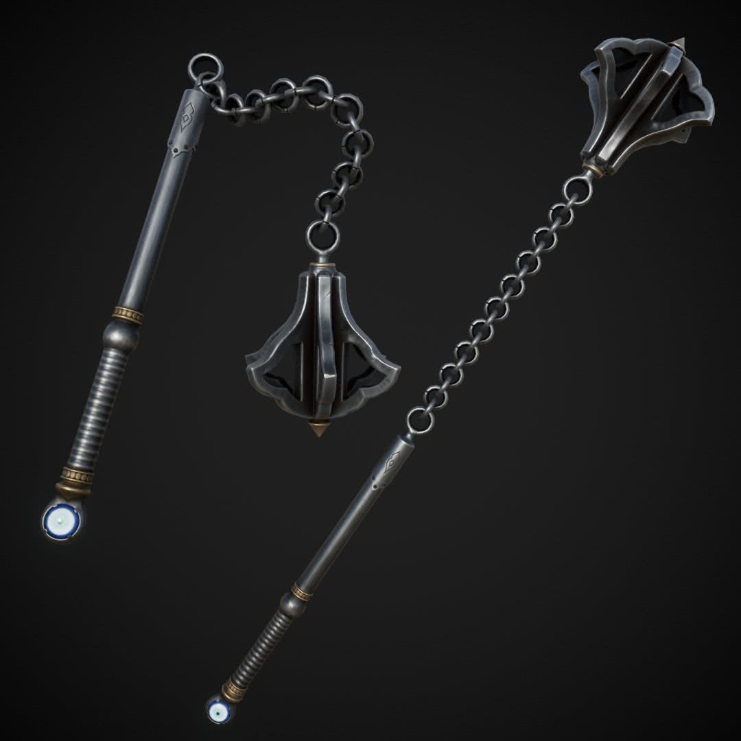Stylized Flail 1 | Historical Weapons models | BlenderKit
