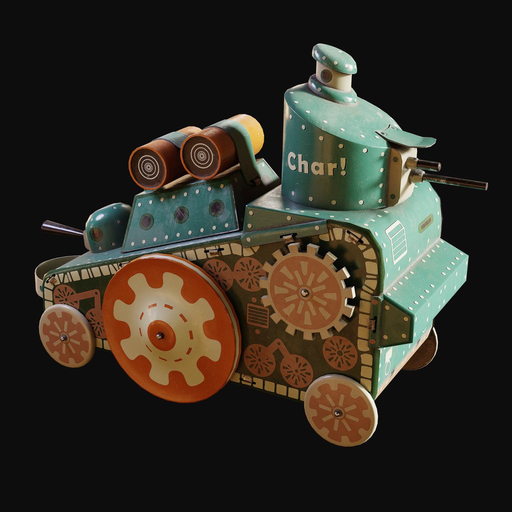 1920s French Tin Toy Tank | FREE Hobbies & Sports 3D Models models ...