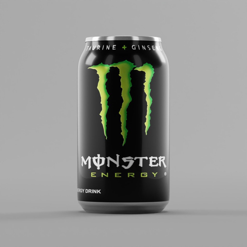 Photorealistic Monster Can | Containers models | BlenderKit