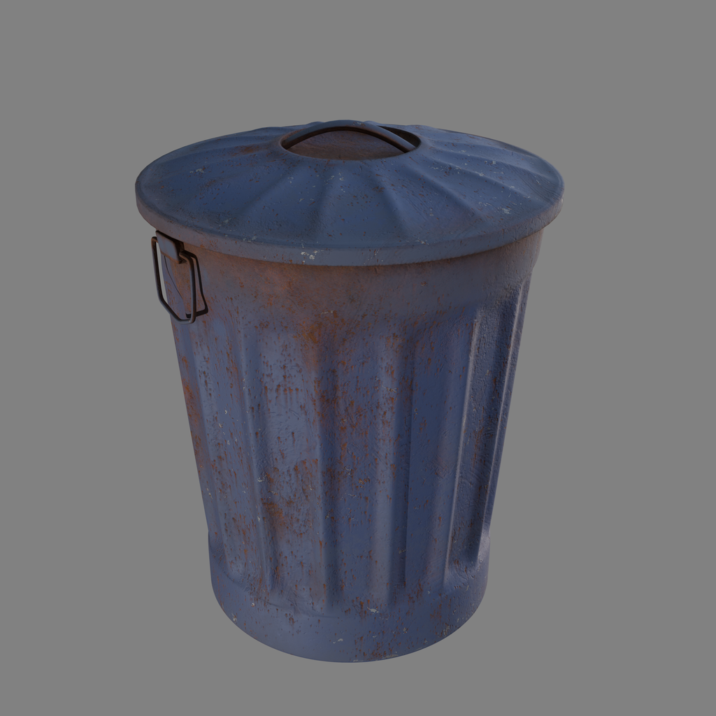 Old Trash Can | Urban Environment models | BlenderKit
