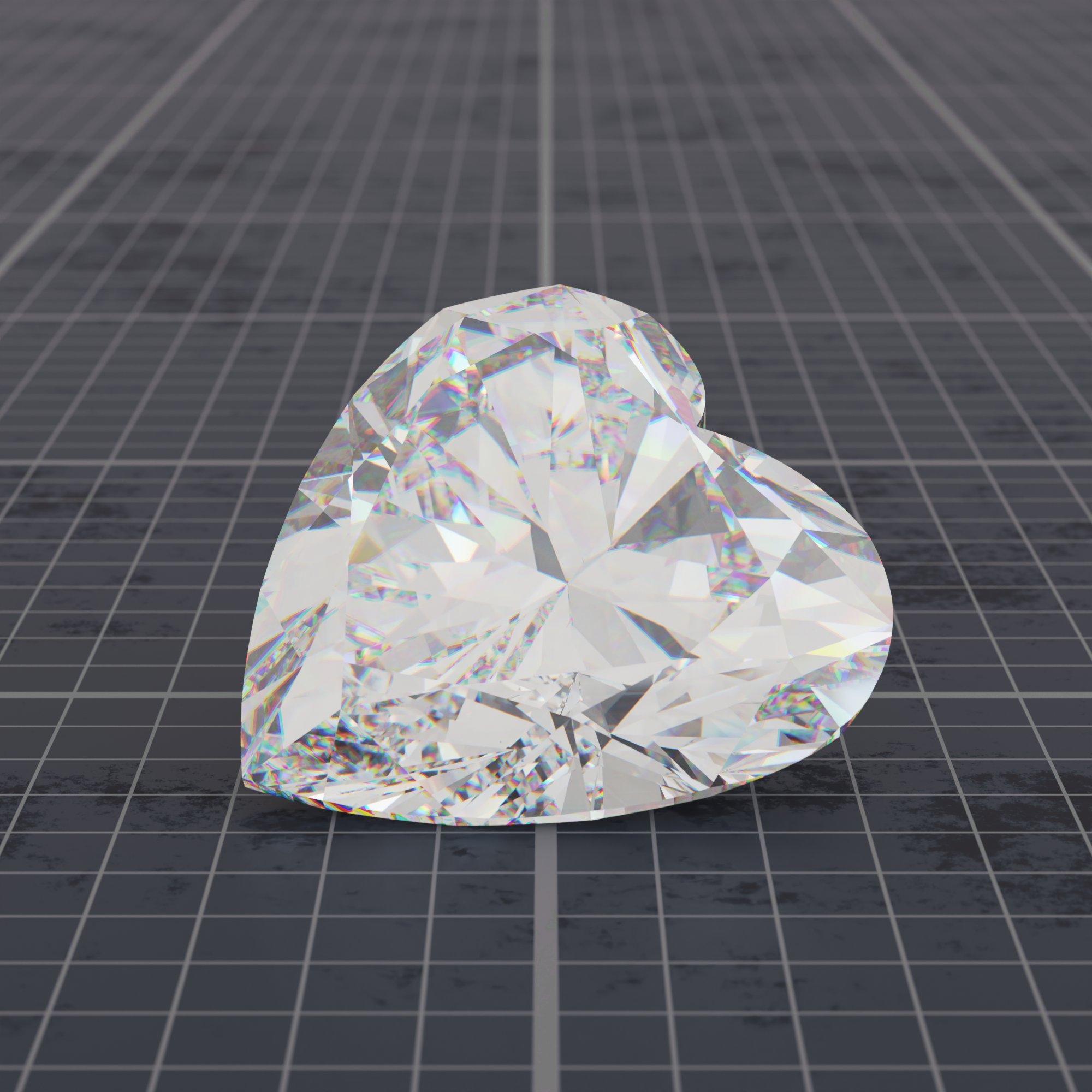Heart cut diamond | FREE Miscellaneous models | BlenderKit