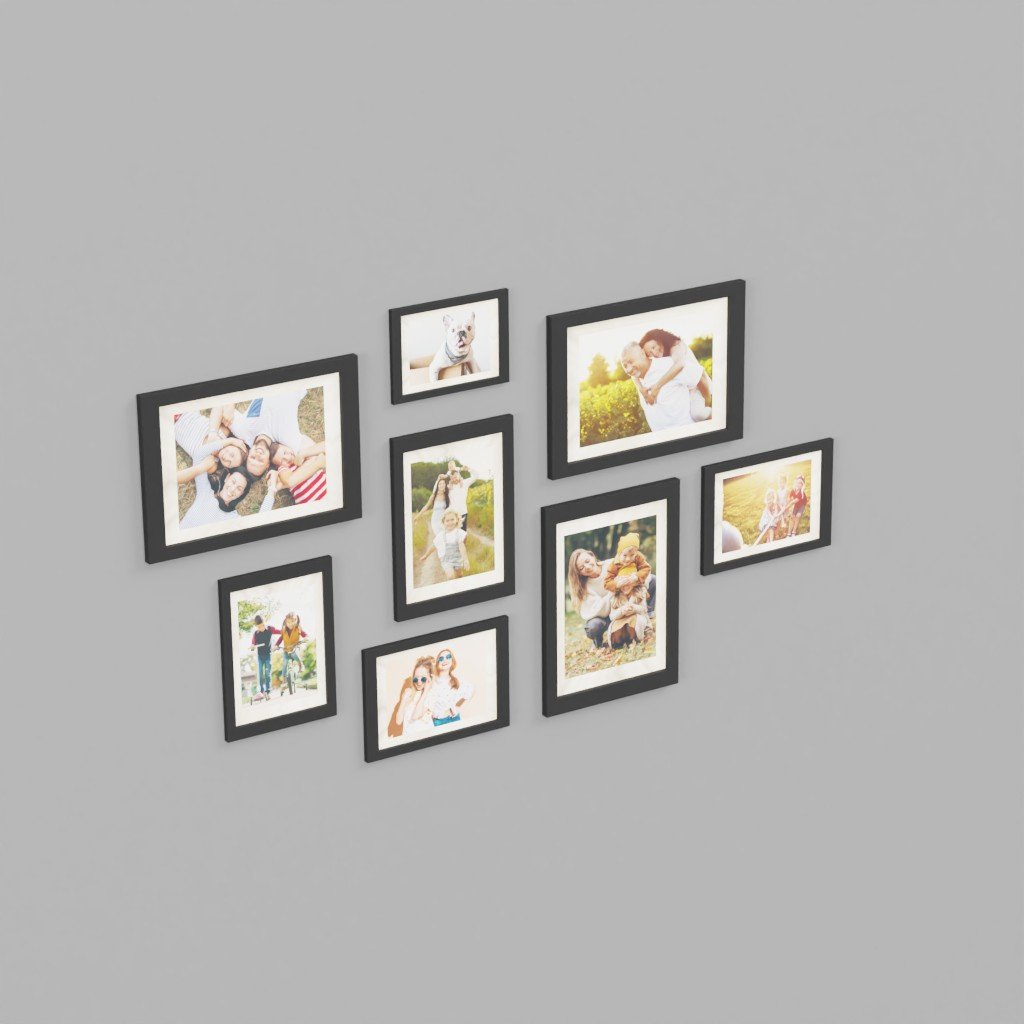 Photo frame set | FREE Decorative Pictures models | BlenderKit