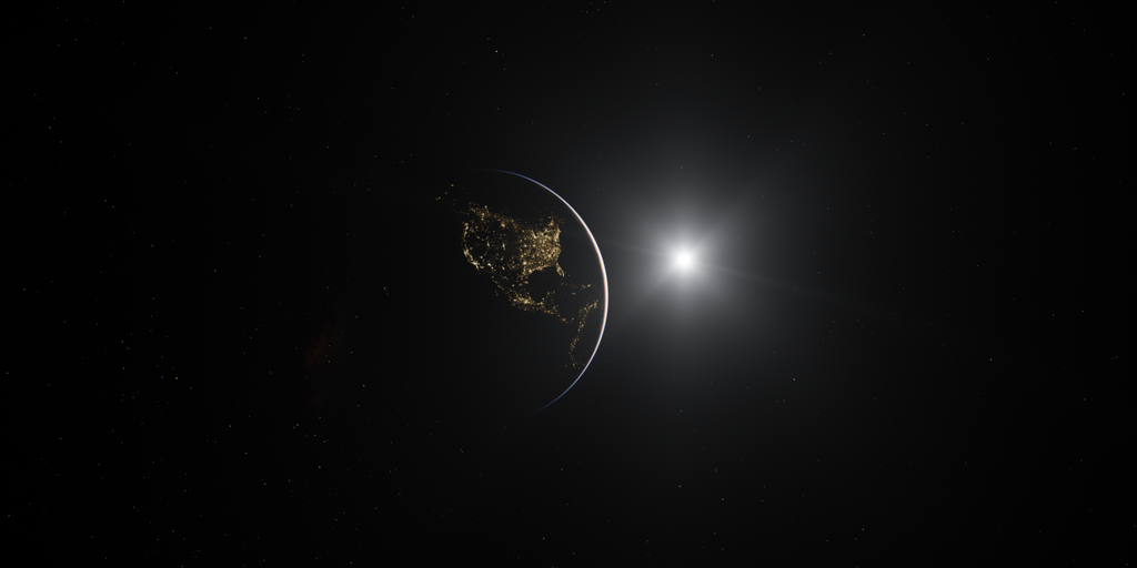 Planet Earth Dark Lights | Futuristic Environments HDRis | BlenderKit