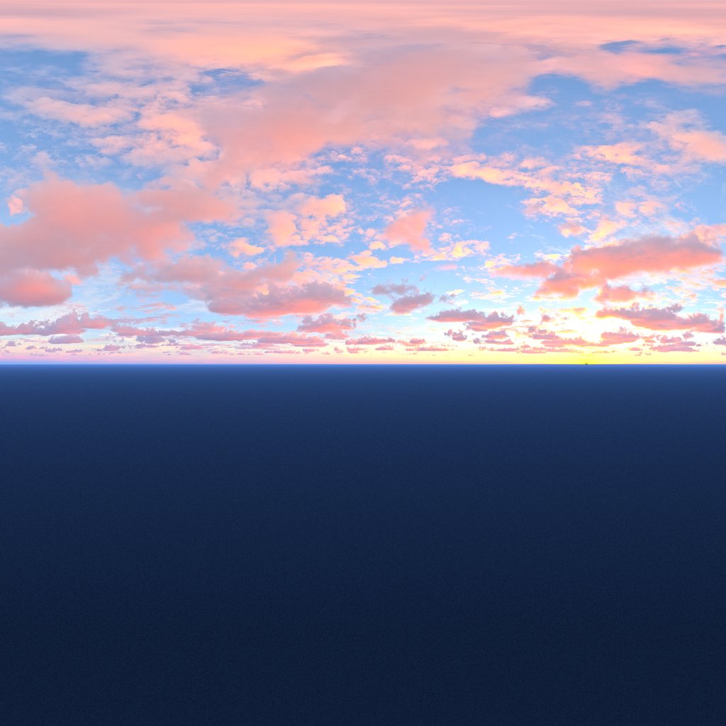 Ocean Horizon Sunrise HDRI | Nighttime Environments HDRis | BlenderKit