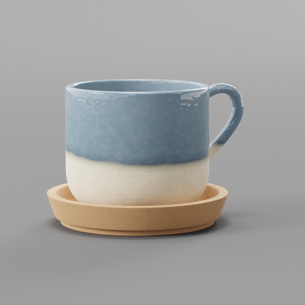 Mug with clay coated texture | FREE Kitchenware models | BlenderKit